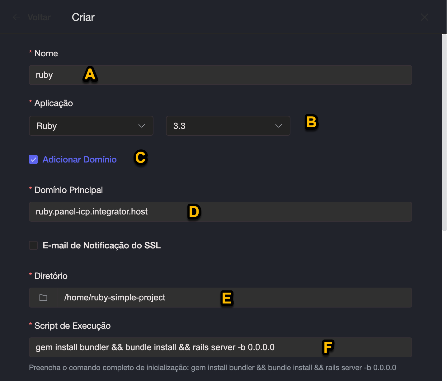 Realizando deploy de um aplicativo Ruby | iContainer